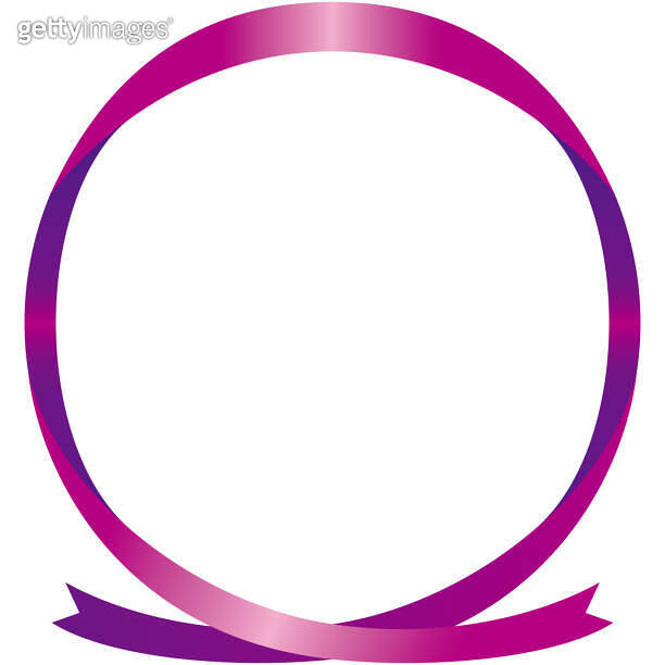 round ribbon frame(purple) 이미지 (1269878500) - 게티이미지뱅크