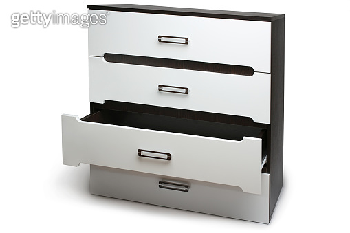 Modern chest of drawers opened drawer 이미지 (1286988662) - 게티이미지뱅크