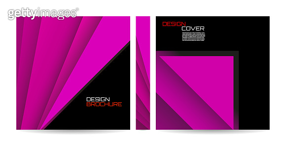Brochure template with striped overlapping diagonal lines. Magazine ...