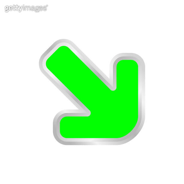 green arrow pointing right down, clip art green arrow icon pointing for ...