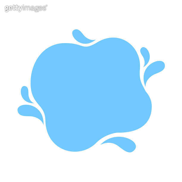 blob shape light blue soft for banner copy space, aqua background ...