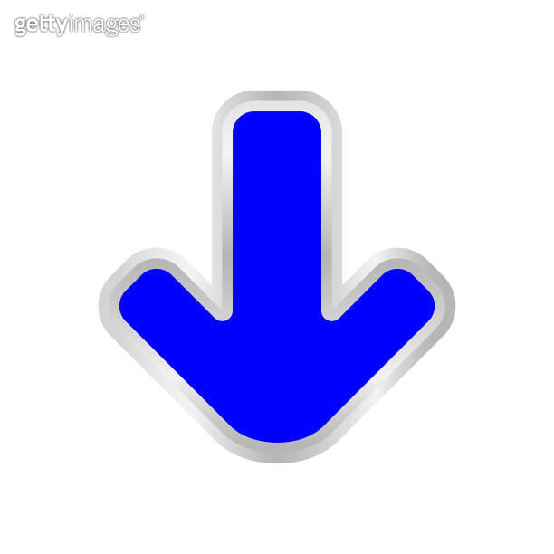blue arrow pointing down isolated on white background, clip art blue ...