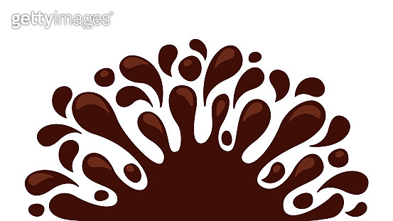 chocolate brown splash blob, drop brown liquid splash, icon splashing ...