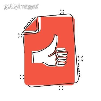 People hand with check mark icon in comic style. Accept cartoon vector ...