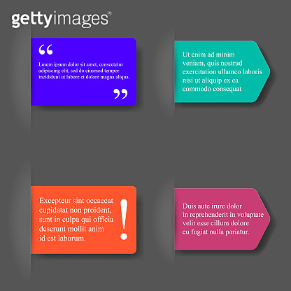 Quotation and notice 3d vector bookmarks (1272902566) 일러스트, 무료 일러스트 ...