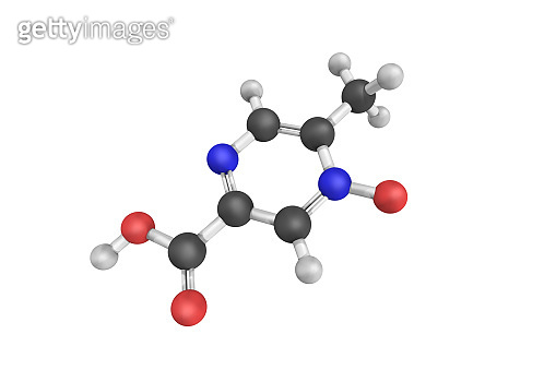 3d structure of Acipimox, a niacin derivative used as a lipid-lowering ...
