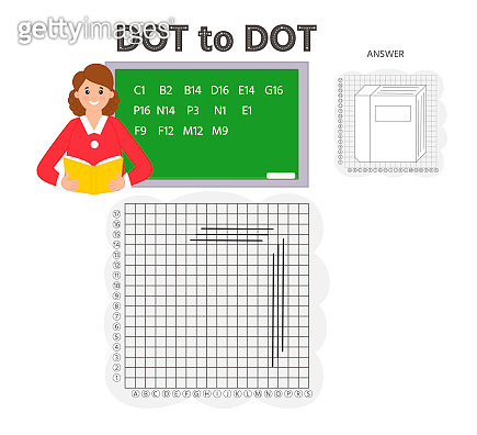 Kids learning material. Educational iq game for children. Draw dots and ...
