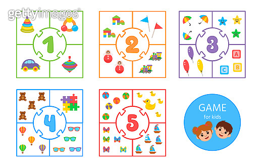 Education logic game for preschool kids. How many objects task, Puzzle ...