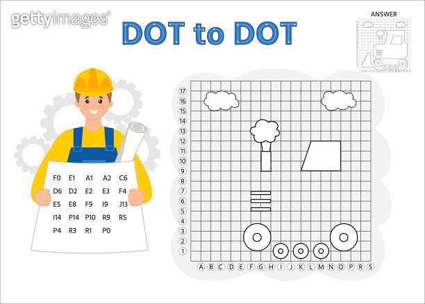 Kids learning material. Educational iq game for children. Draw dots and ...