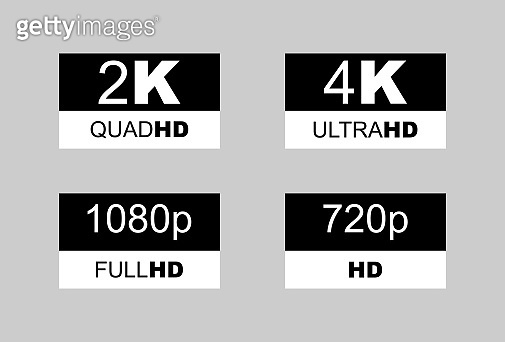 4k ultrahd, 2k quadhd, 1080 fullhd, 720 hd dimensions of video, Video ...