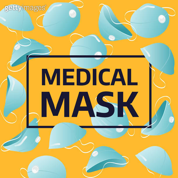 Medical mask banner. Medical mask background. Medical mask from ...