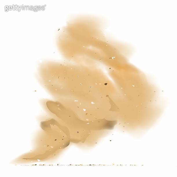 Clouds of smoke or dust with dirt microscopic particles 3d realistic ...