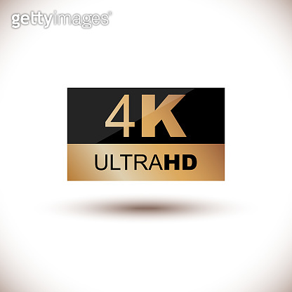 4K ultra HD resolution icon for web and mobile. 4K Ultra HD symbol ...