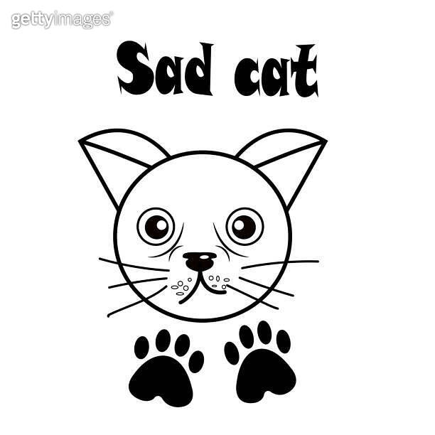 card with a cat. From the series different characters of pets. The text ...