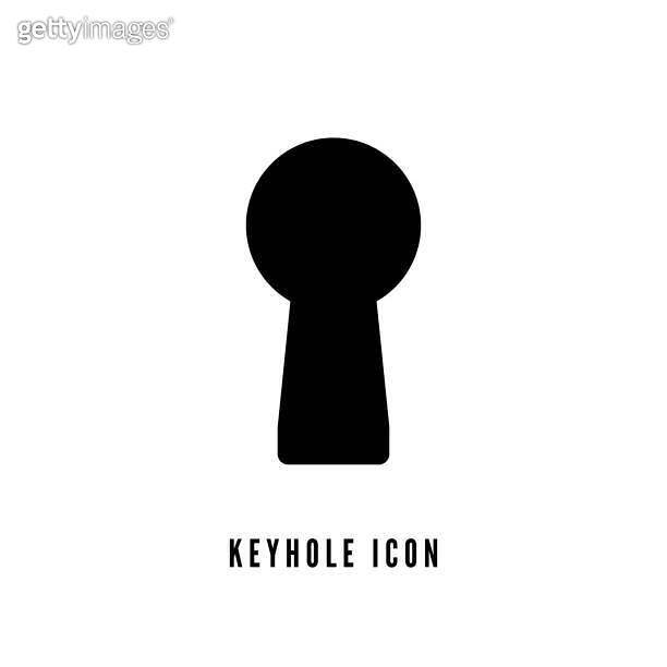 Keyhole silhouette on white background. Keyhole flat icon. Vector ...