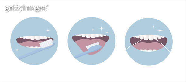 how to brush your teeth and tongue properly with a toothbrush and floss ...
