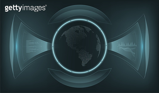 Futuristic interface earth globe (1212673918) 일러스트, 무료 일러스트 - 게티이미지뱅크