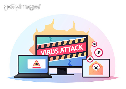 Computer Pop up Box on Cracked Pc Screen Warning of System Being Hacked ...