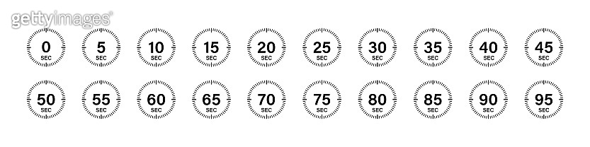 Timer chronometer countdown set. Vector isolated collection digital ...
