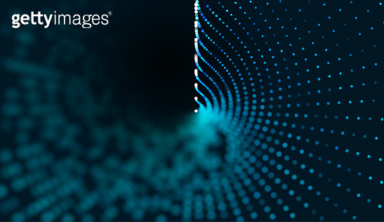 Futuristic hud tunnel. Computer vision abstract vector background ...