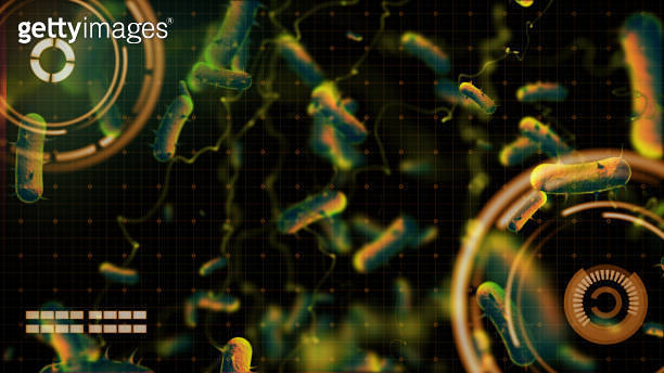 Virus outbreak disease spread infection analyze 3D animation infected ...