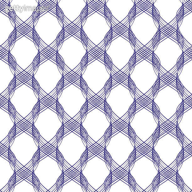 Vector inky blue abstract braid effect damask weave seamless pattern ...
