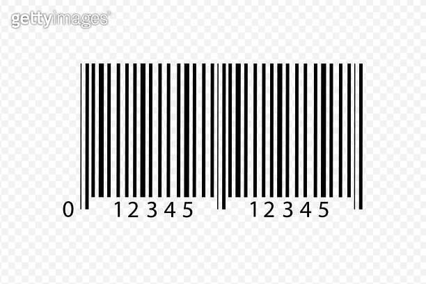 Realistic bar code icon. A modern simple flat barcode. Marketing, the ...