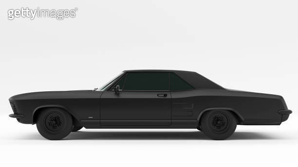 Powerful Matte Black Gangster Luxury 1960's Style Car 이미지 (1196713925 ...