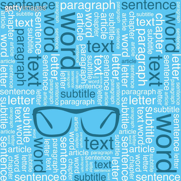 A pattern of words. Words of different sizes. 이미지 (1254955410) - 게티이미지뱅크