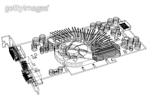 Computer Graphic Card blueprint 이미지 (1212219295) - 게티이미지뱅크