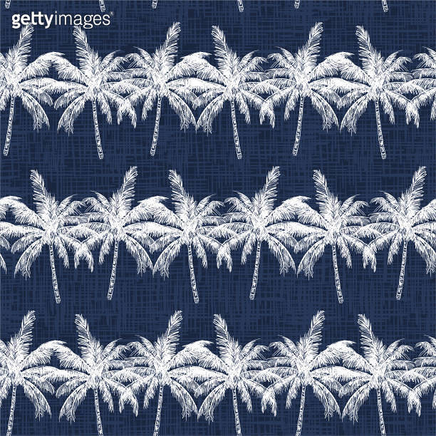 Beautiful horizontal white palm tree stripe on texture dark momotone ...