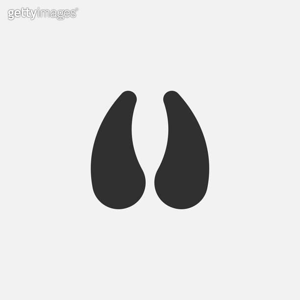 Pig step icon. Pig paw icon isolated on white background. Vector ...