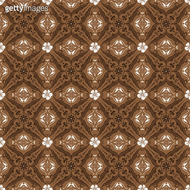 Unique motifs design on Javanese batik with modern brown color concept ...