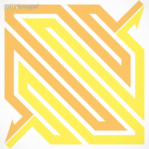 Two Way Arrow Path Form A Square Maze (1226965162) 일러스트, 무료 일러스트 - 게티이미지뱅크
