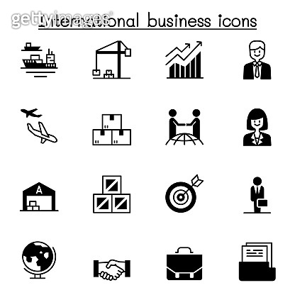 International business icon set vector illustration graphic design ...