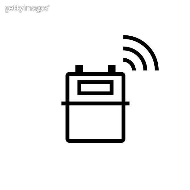 Gas smart meter outline icon. 이미지 (1288811786) - 게티이미지뱅크