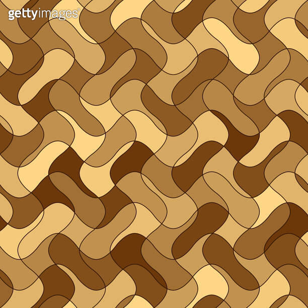 intersecting waves. abstract brown shapes. vector seamless pattern ...