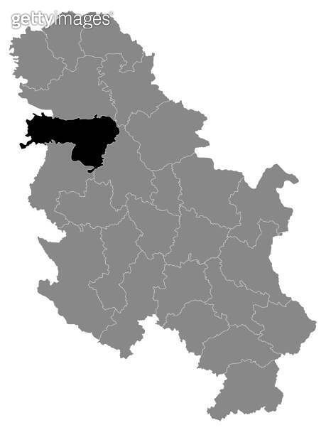 Location Map of Srem District (1224417115) 일러스트, 무료 일러스트 - 게티이미지뱅크