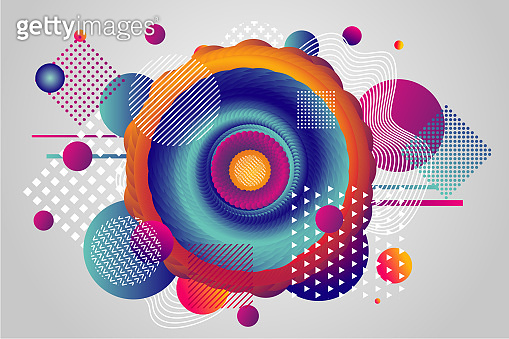 Color vortex and whirlpool. Abstract background with geometric patterns ...