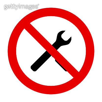 Tools and prohibition sign (1261333142) - 게티이미지뱅크