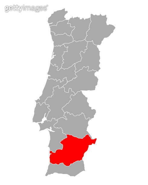 Map of Beja in Portugal 이미지 (1204176437) - 게티이미지뱅크