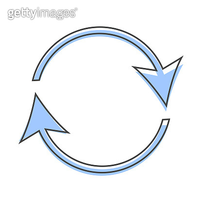 Icon circulating. Reset button, reload icon cartoon style on white ...
