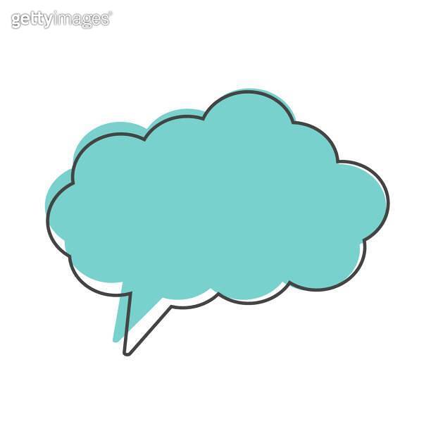 Vector icon cloud conversation. Cloud of speech cartoon style on white ...