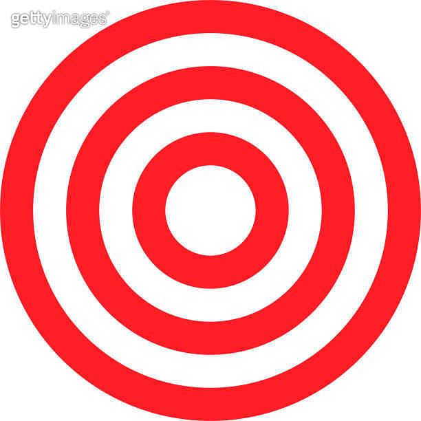 Target. Target vector icon, isolated. Target color. Archery target ...