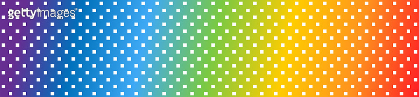Square Rainbow background. Square pattern in panorama view. Square ...