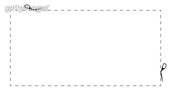 Coupon dotted cut line. Snip frame with a cutline border 이미지 ...