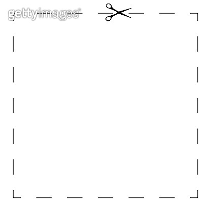 Coupon boundary box with a dotted cut line. (1222343556) 일러스트, 무료 일러스트 ...