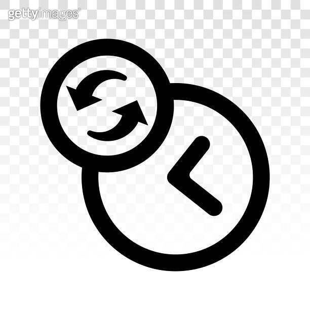 Account history / search history icon - vector line art for apps or ...