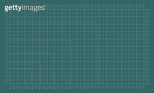 Self healing cutting mat. Cut board with an imperial measuring grid ...