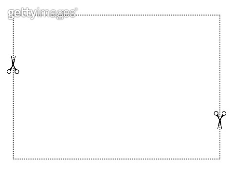 Coupon dotted cut line. Snip frame with a cutline border 이미지 ...